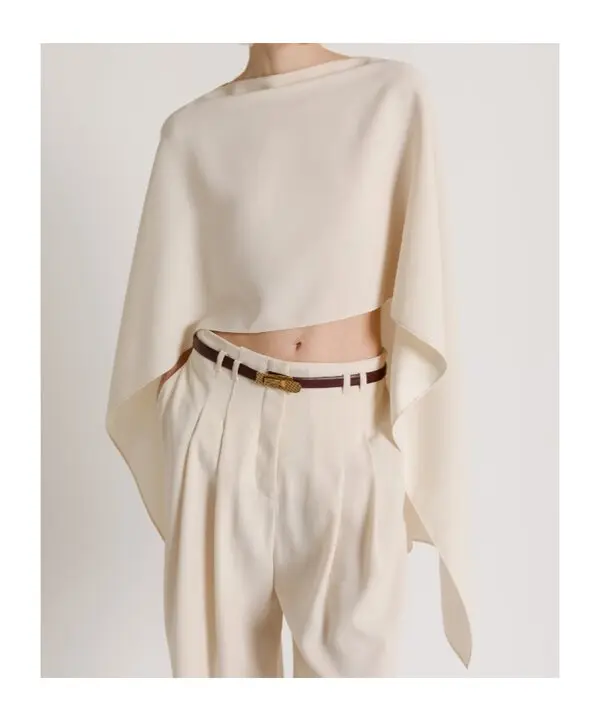 Alberta Ferretti Asymmetrical High-low Fluid Cape