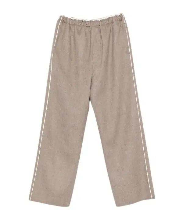 Carven Elastic Waist Casual Pants - Brown