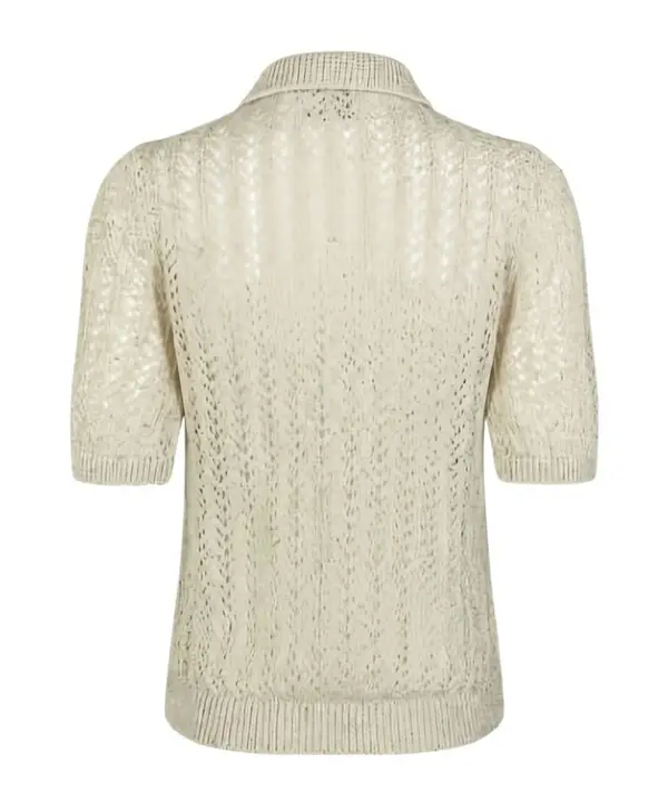Eleventy Open-knit Short-sleeve Cardigan