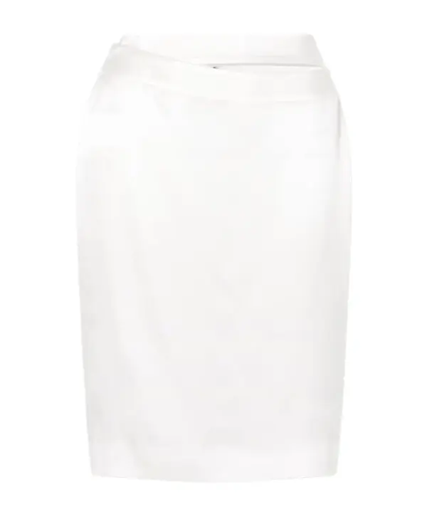 Tove Midi Skirt With Twisted Waistband - No