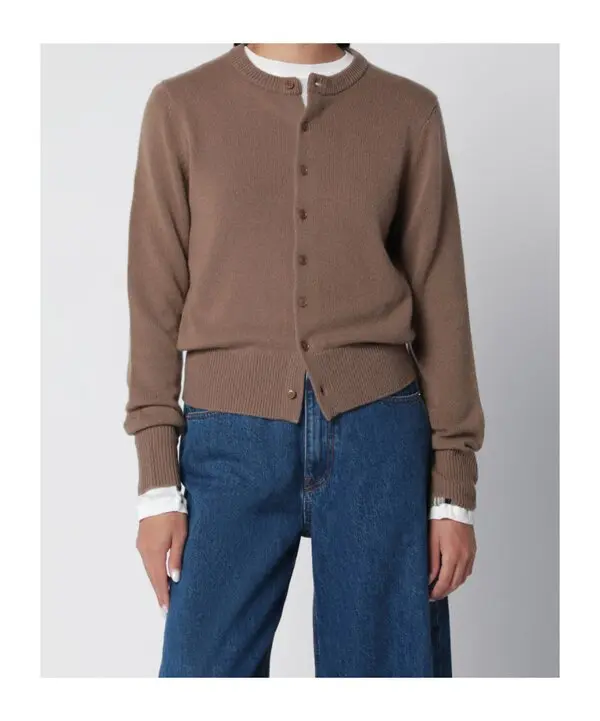 Extreme Cashmere Little Lamb Chai Cashmere Cardigan - Milk Tea