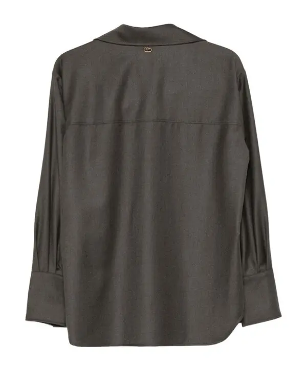 Agnona Chest Pocket Long Sleeve Blouse