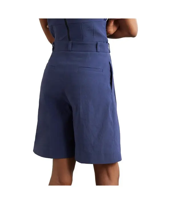 Tove Pleated Linen-blend Shorts