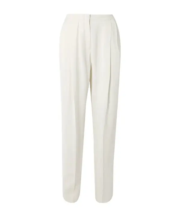 Tove Pleated Crepe Straight-leg Pants