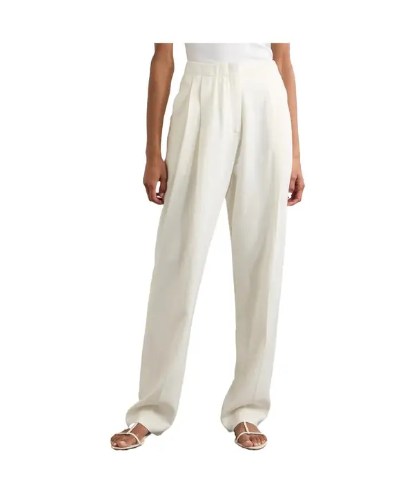 Tove Pleated Crepe Straight-leg Pants