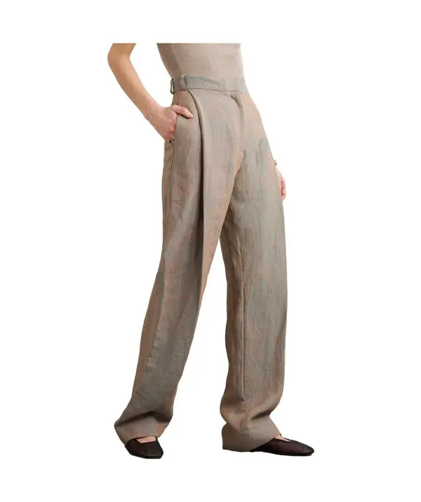 Tove Pleated Hemp Straight-leg Pants