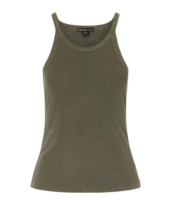 JAMES PERSE Ribbed Supima Cotton-blend Tank