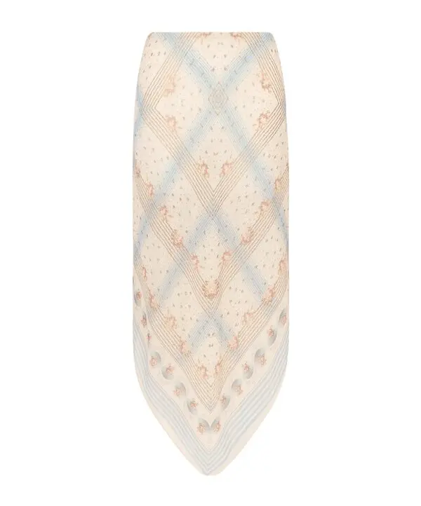 Anna Sui Printed Chiffon Midi Skirt