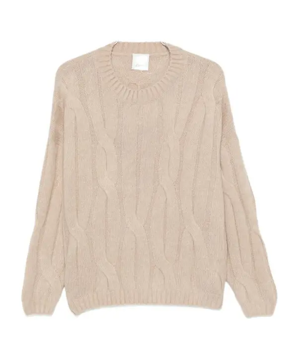 ALLUDE Long-sleeved Crew Neck Sweater