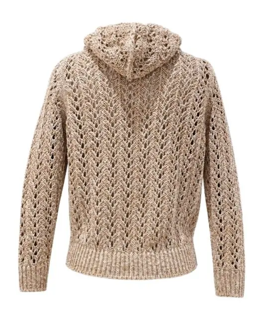 Eleventy Drawstring Hood Knit Top With Cut-out Details