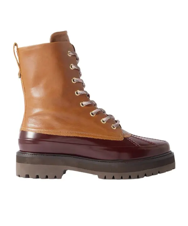 Varley Color-block Leather Lace-up Boots