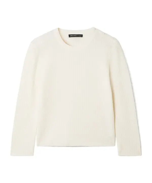 JAMES PERSE Cropped Ribbed Wool-blend Sweater