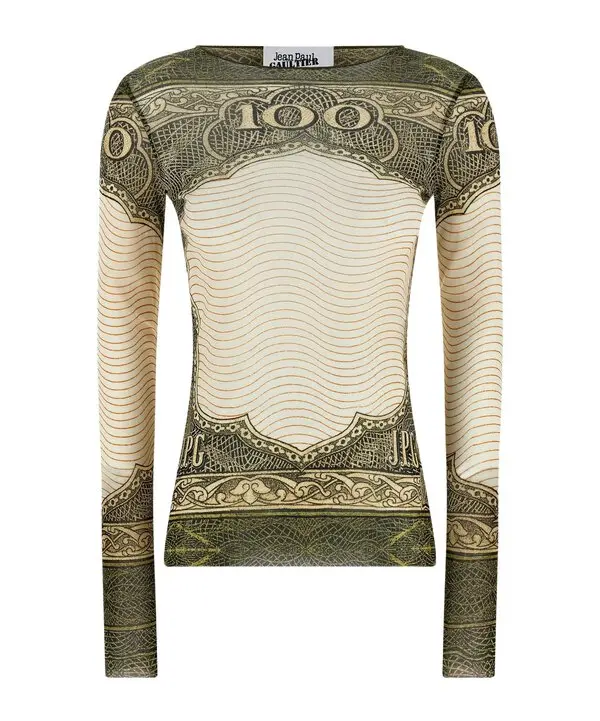 JEAN PAUL GAULTIER Re-edition Cartouche Printed Long Sleeve Top