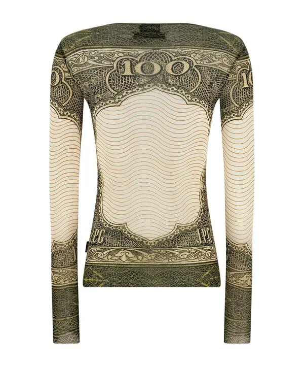 JEAN PAUL GAULTIER Re-edition Cartouche Printed Long Sleeve Top