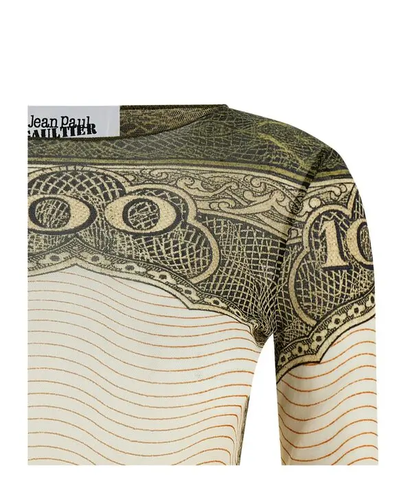 JEAN PAUL GAULTIER Re-edition Cartouche Printed Long Sleeve Top