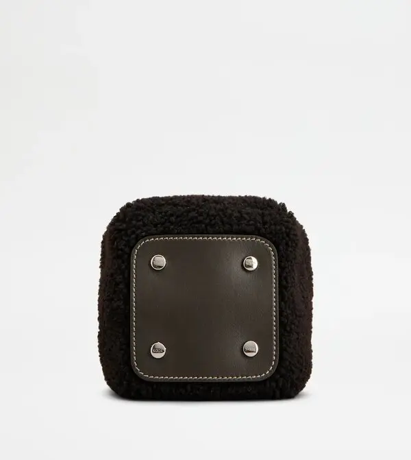 TOD'S Micro Shearling Bucket Bag