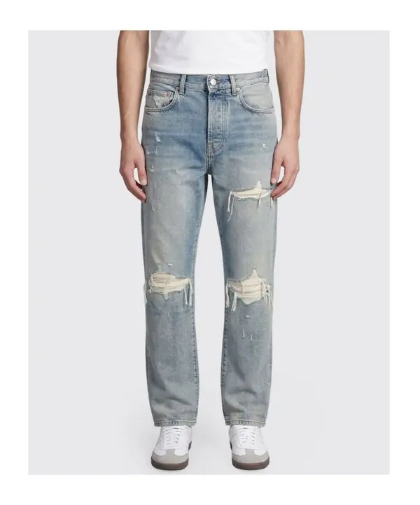 Amiri Straight Mx1 Distressed Jeans