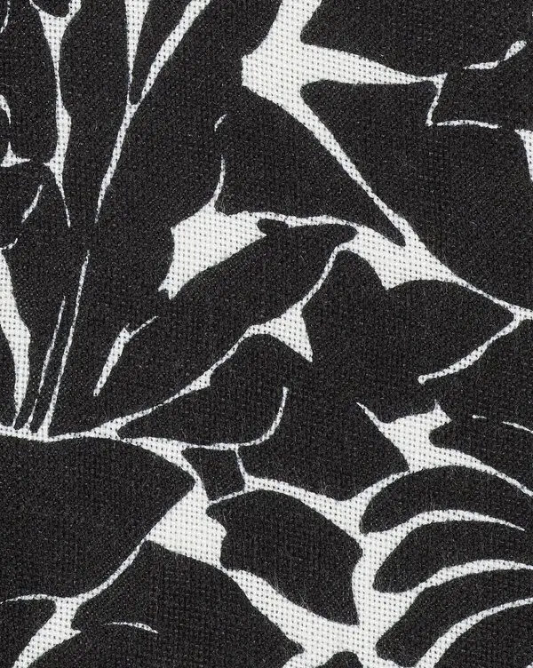 Saint Laurent Tropical Print Short Sleeve Shirt Dress - Black