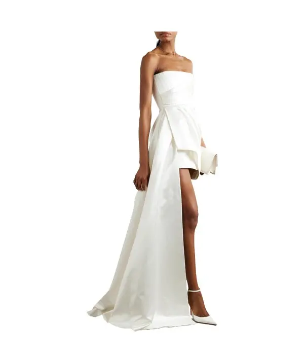 Alex Perry Asymmetric Draped Satin Gown