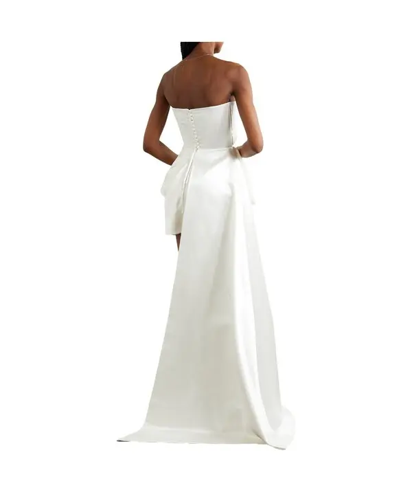 Alex Perry Asymmetric Draped Satin Gown
