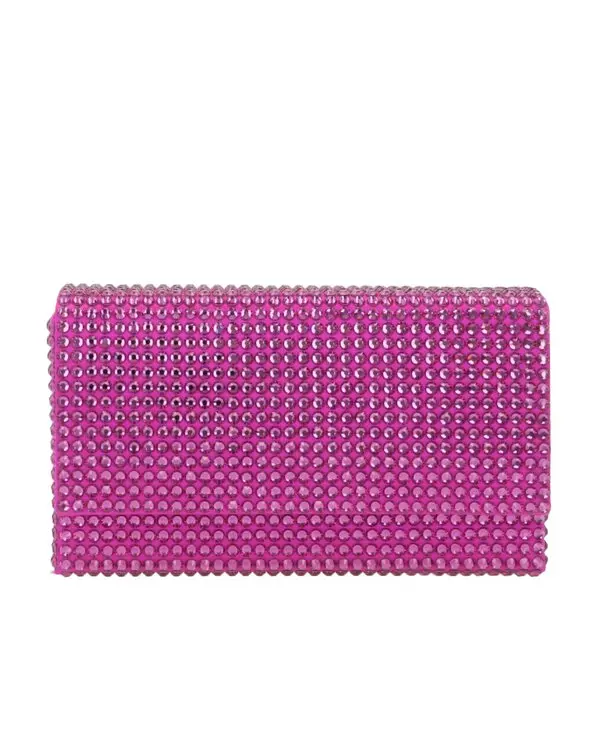 Amina Muaddi Embellished Satin Handbag
