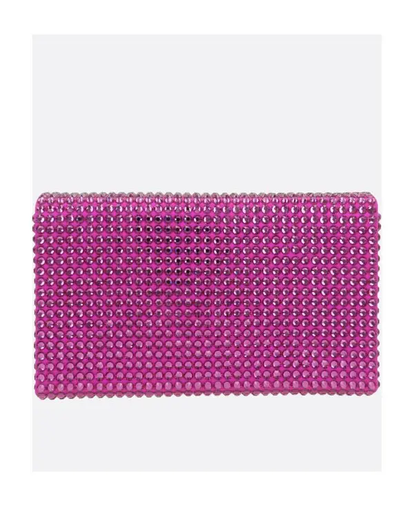 Amina Muaddi Embellished Satin Handbag