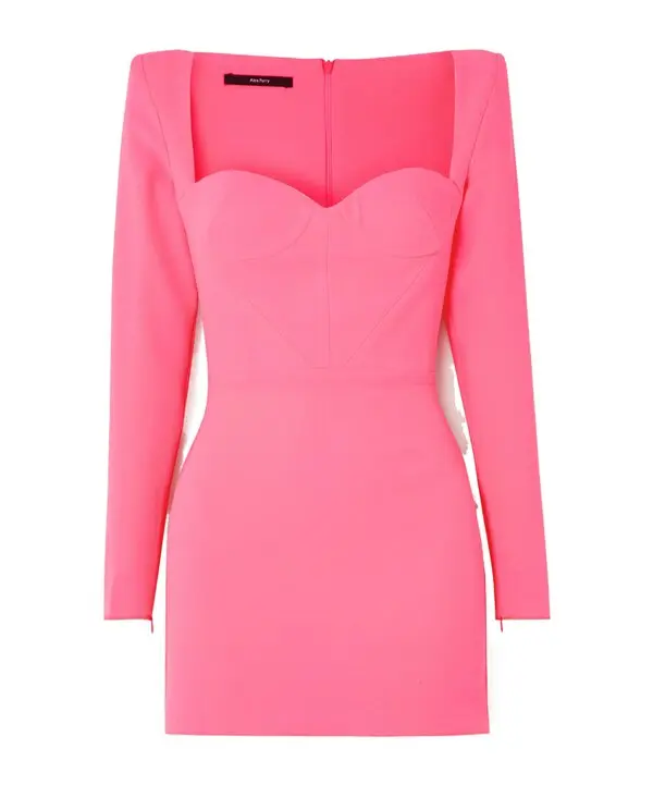 Alex Perry Fluorescent Stretch Crepe Mini Dress