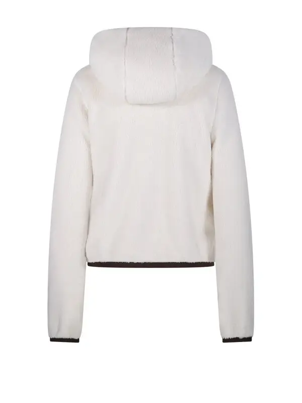 Moncler Zip-up Padded Hoodie - White