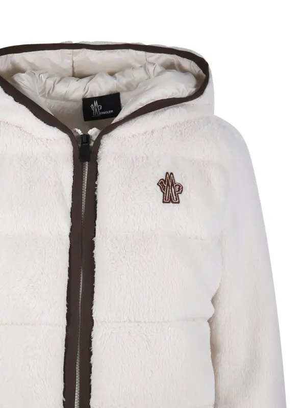 Moncler Zip-up Padded Hoodie - White