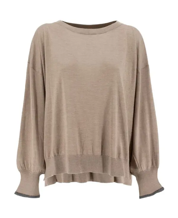 Brunello Cucinelli Round-collar And Long-sleeved Sweater