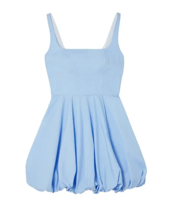 EMILIA WICKSTEAD Cotton Poplin Mini Dress - Blue