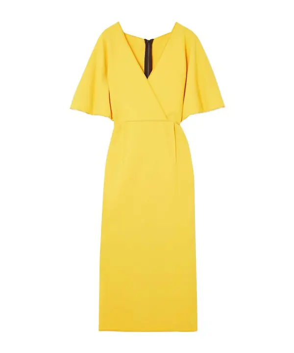 Maticevski Pleated Crepe Midi Dress