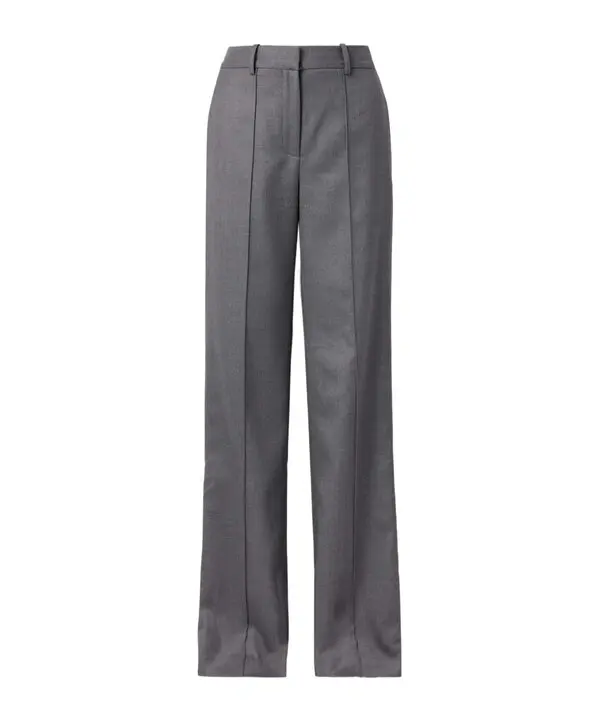 Adam Lippes Wyatt Wool-blend Twill Straight-leg Pants