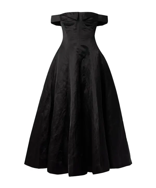 JASON WU Off-the-shoulder Ruched Satin Gown