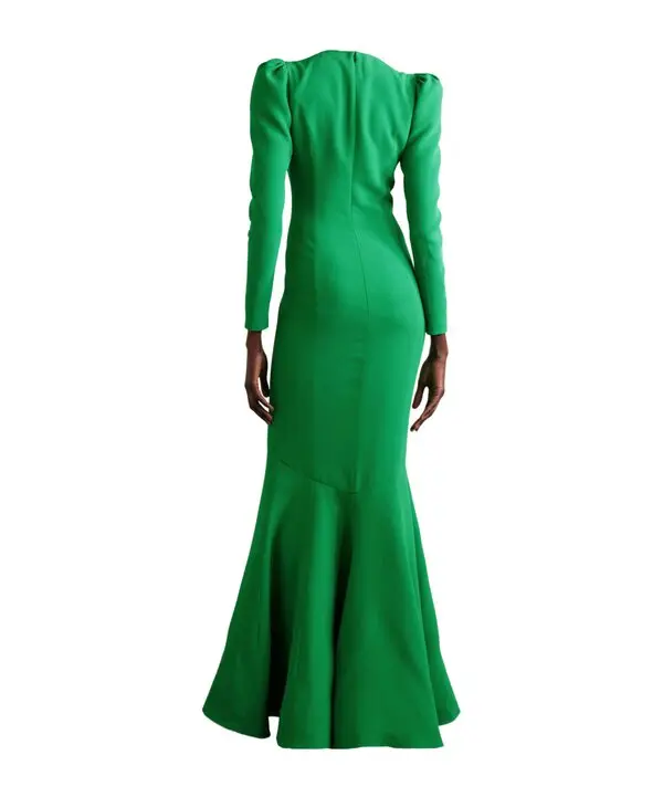 Andrew Gn Crepe Dress With Crystal Straps