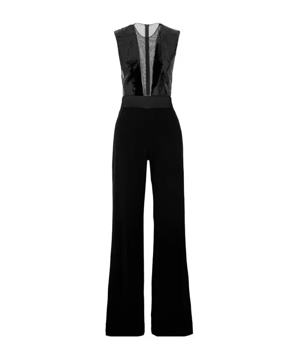 Galvan Sequin-embellished Sleeveless Jumpsuit