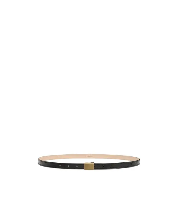 LEMAIRE Textured-buckle Leather Belt