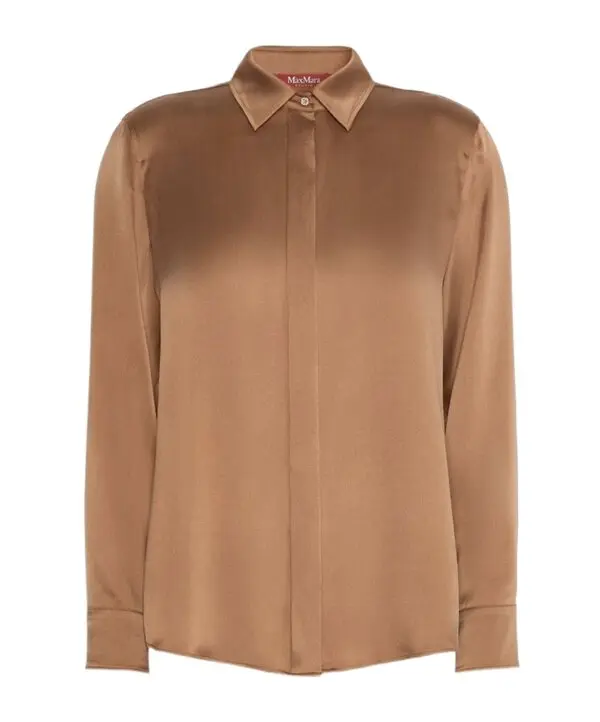 Max Mara Satin Shirt - Chestnut