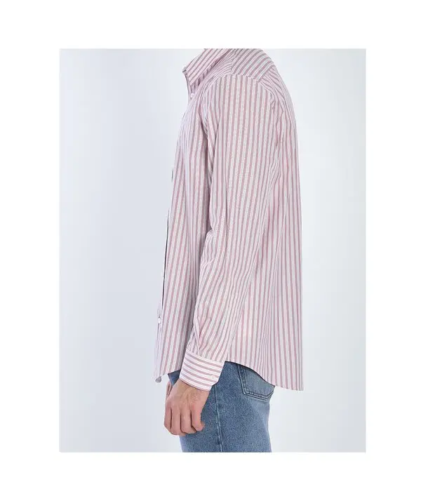 Celine Loose Shirt In Striped Cotton Poplin
