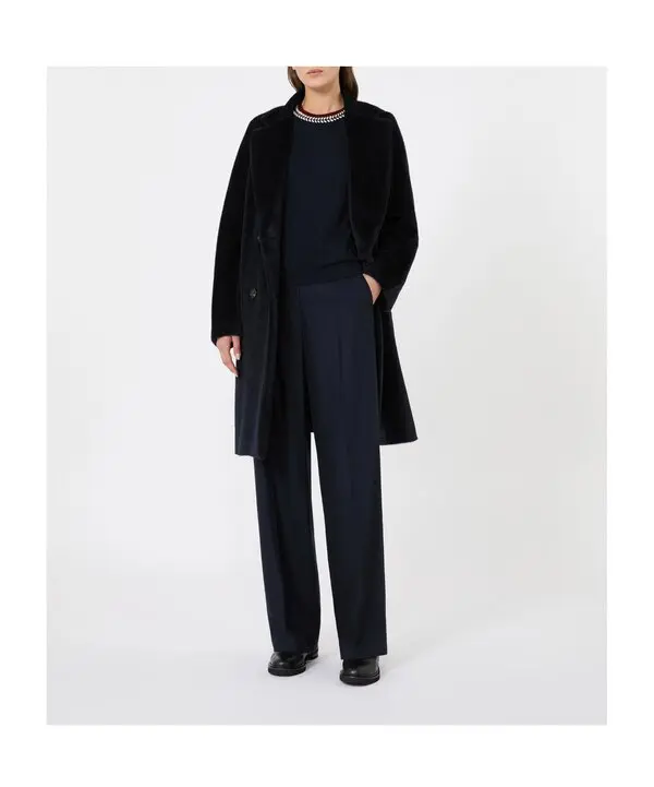 Max Mara Short-sleeved Knitwear With Contrasting Trim - Black