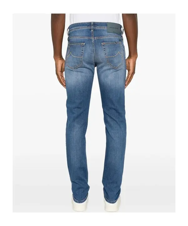 Jacob Cohen Belt Loop Jeans With Faded Effect - Blue