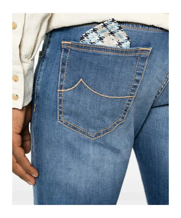 Jacob Cohen Belt Loop Jeans With Faded Effect - Blue