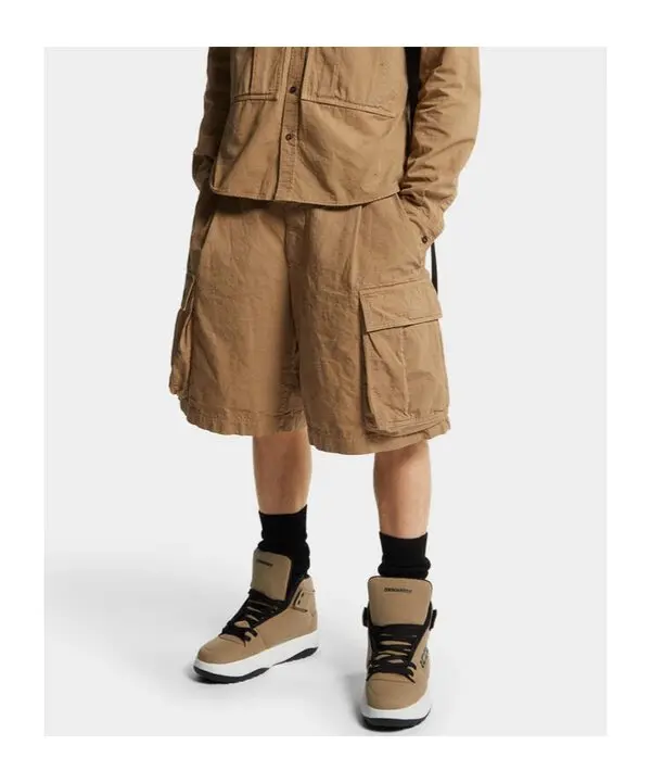 Dsquared2 Icon New Generation Ripstop Cargo Shorts - Khaki
