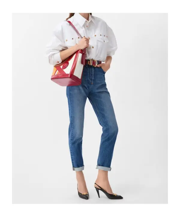 Versace High Waist Straight Jeans