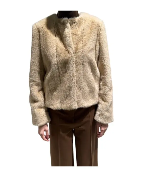 Max Mara Round Neck Long-sleeved Cotton Coat