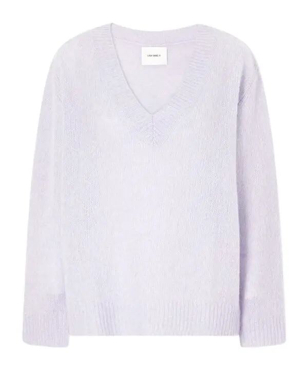 LISA YANG Loose V-neck Sweater - White