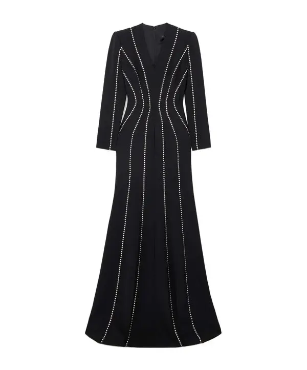 Jenny Packham Embellished Crepe Gown - No