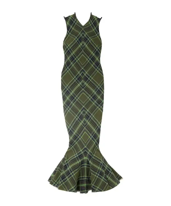 CONNER IVES Plaid Cotton-blend Midi Skirt