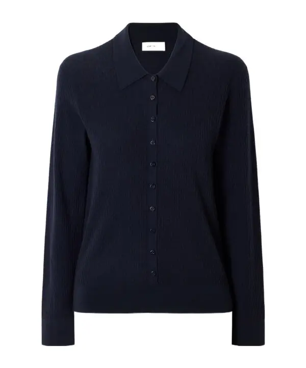 LISA YANG Slim-fit Cardigan With Lapel Neck