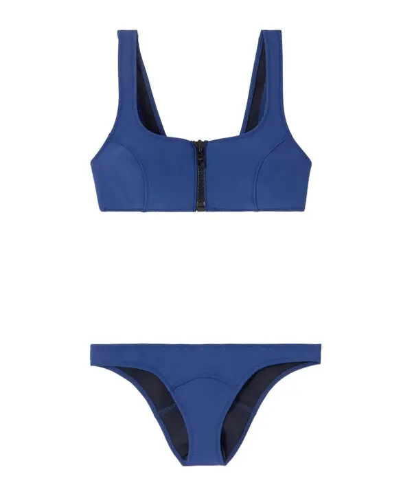 Lisa Marie Fernandez Neoprene Bikini With Zipper Detail